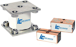 Conduction cooled capacitors include direct mounting options