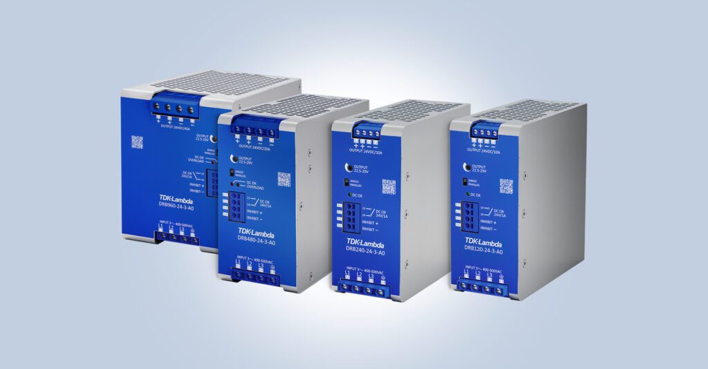 DIN rail power supplies series now includes high-power three-phase AC ...
